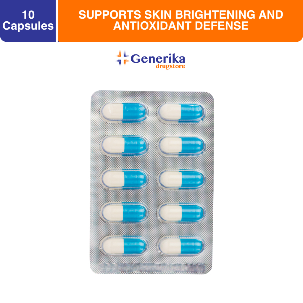 Gluta White Glutathione + ALA 100/25mg Capsule- Pack of 10 Capsules ...