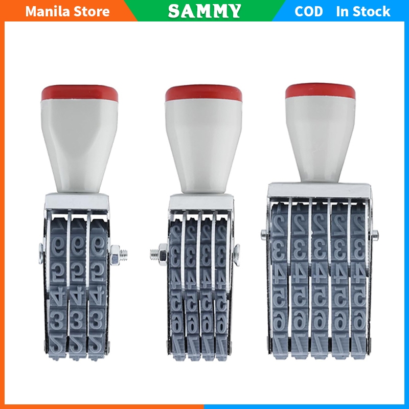 Adjustable Number Stamp Roller 3 4 5 Digits Personalized Business ...