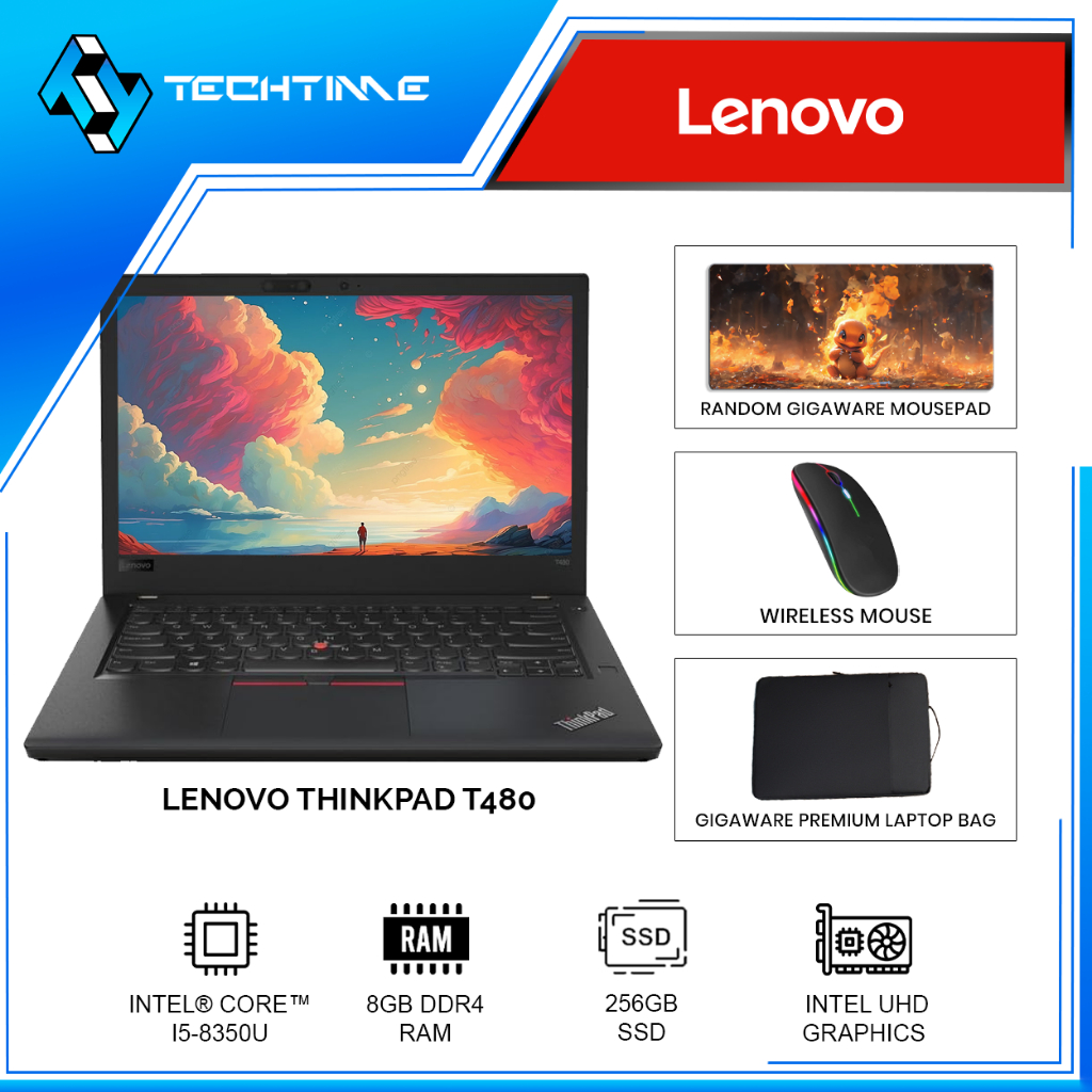 Lenovo ThinkPad T480 14" FHD (1920x1080), Intel Core i5-8350U 8/16/32GB ...