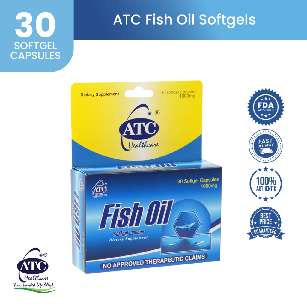ATC Fish Oil 30's Omega 3 Health Supplements High Purity Soft Capsules ...