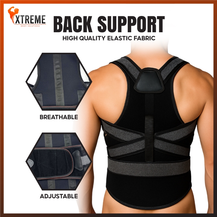 Back Support Brace Adjustable Posture Corrector for Pain Relief Spine ...