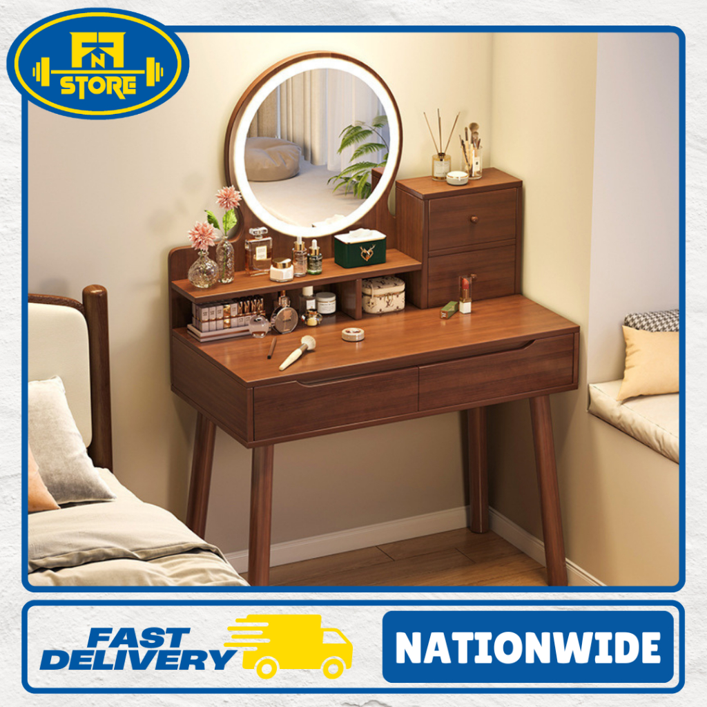 Dresser table With lights Nordic Simple Vanity Table with mirror and ...
