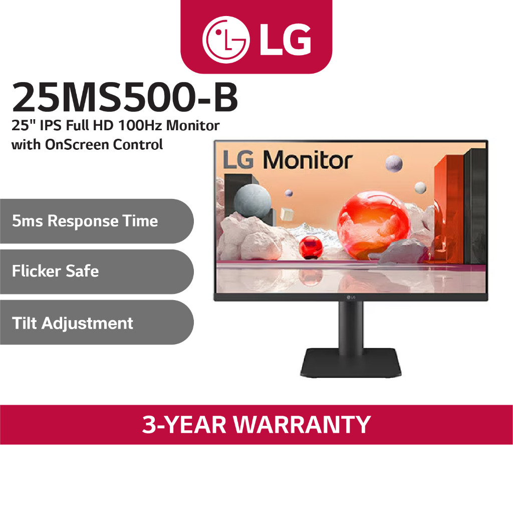 LG 25MS500-B 25" IPS Full HD 100Hz Monitor with OnScreen Control ...