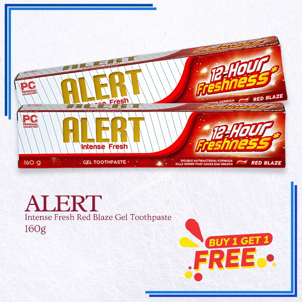 ALERT Intense Fresh Red Blaze 12 Hours Freshness Gel Toothpaste 160g ...