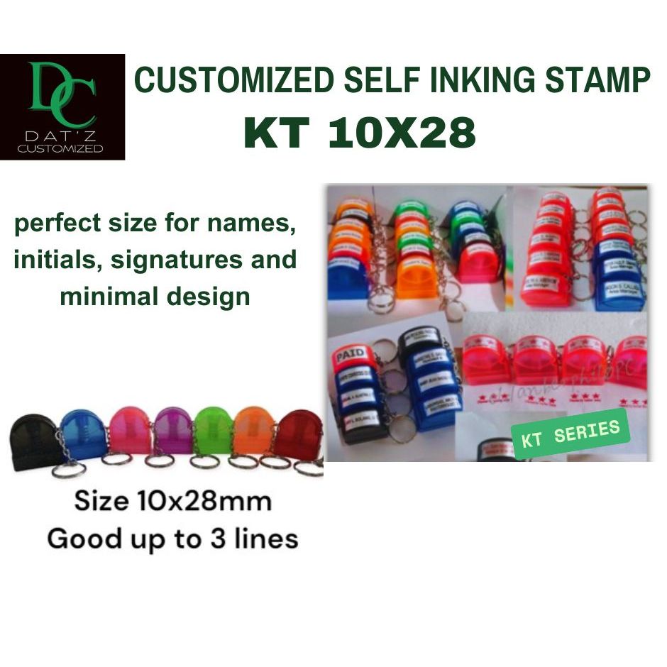 PERSONALIZED self inking name stamp KT1028 | Shopee Philippines