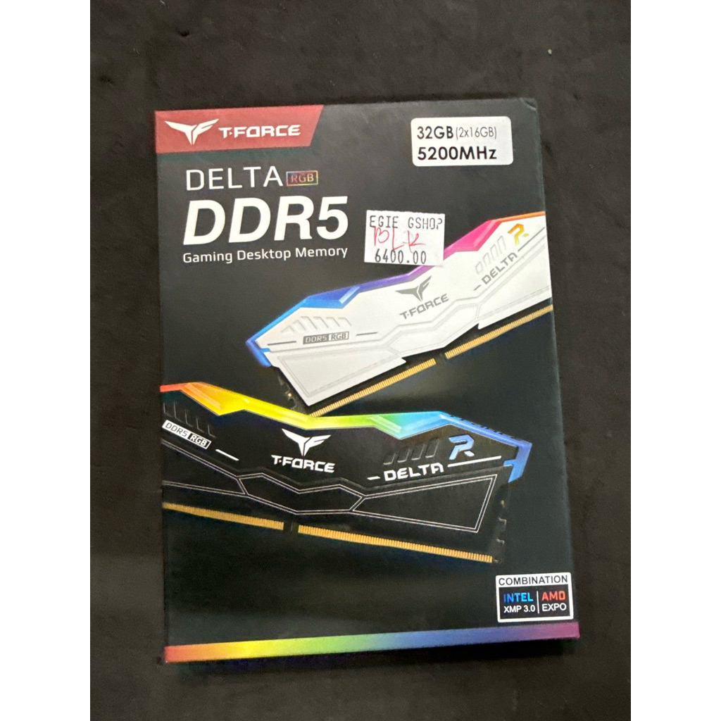 T-Force delta DDR5 32gb (2x16gb) RGB (black stick) | Shopee Philippines