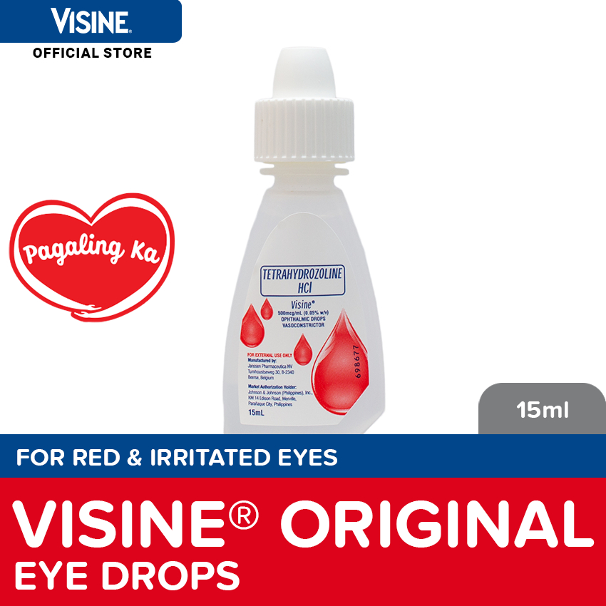 Visine Original Eye Drops 15ml : for red & irritated eyes | Shopee ...