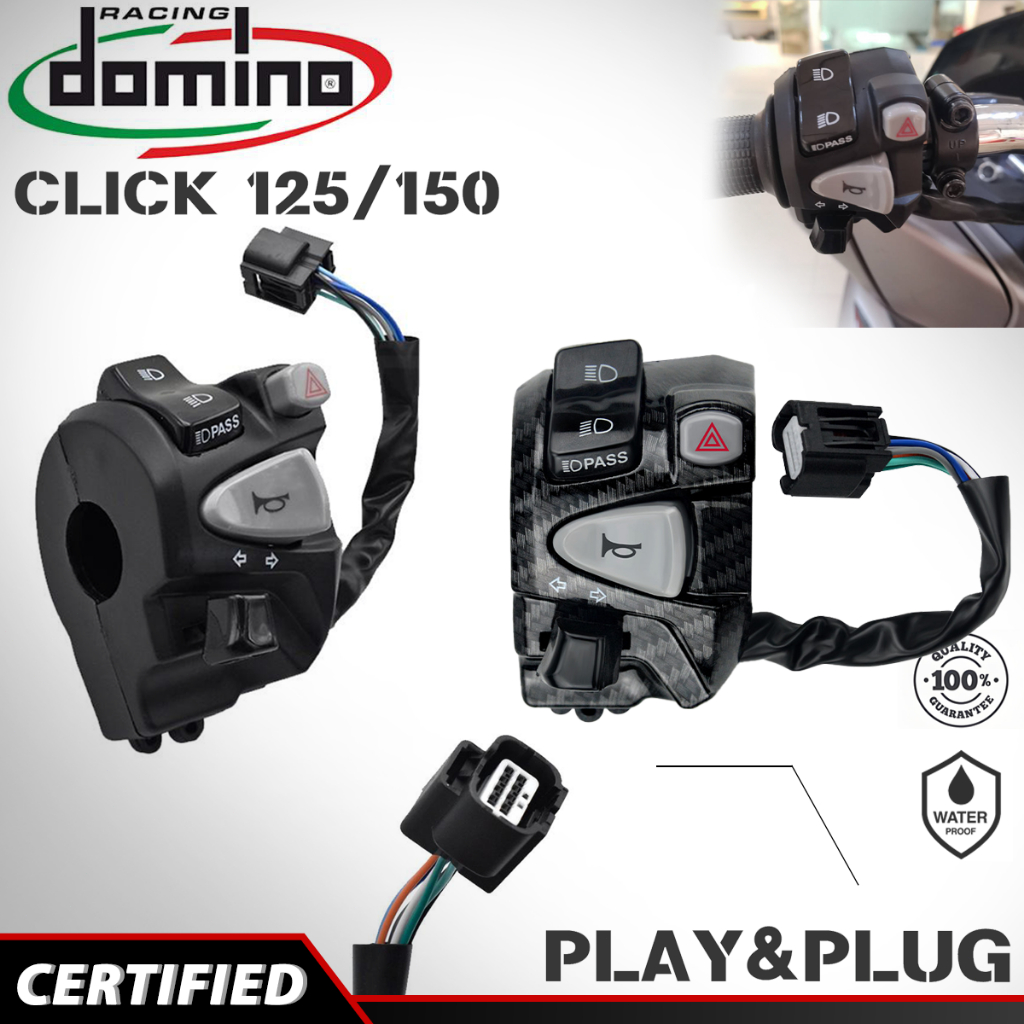 Domino Handle Switch For Honda Click 125/150 NMAX V1 with Pssing Light ...