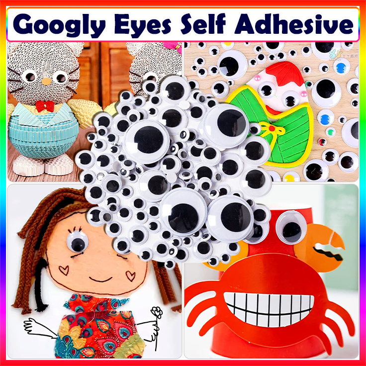 Self-adhesive Animal Moving Eyes For Toys Dolls Googly Wiggly Eyes DIY ...