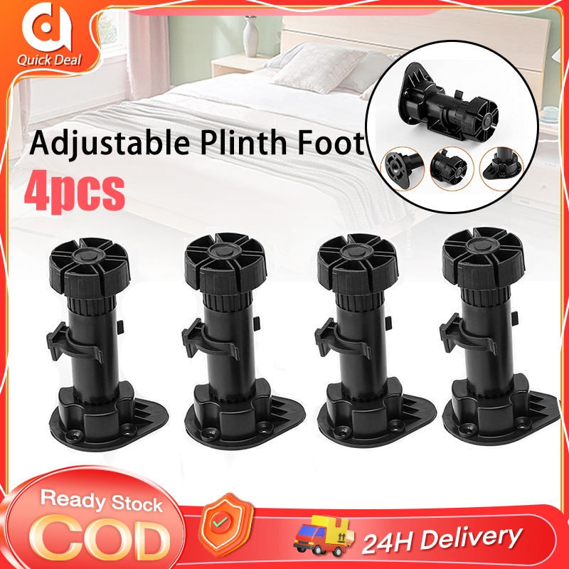 4pcs Furniture Fitting Cabinet Plinth Feet Plastic Adjustable Cabinet ...