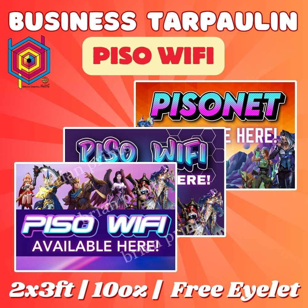 PISO WIFI TARPAULIN LANDSCAPE 10 OZ | Shopee Philippines