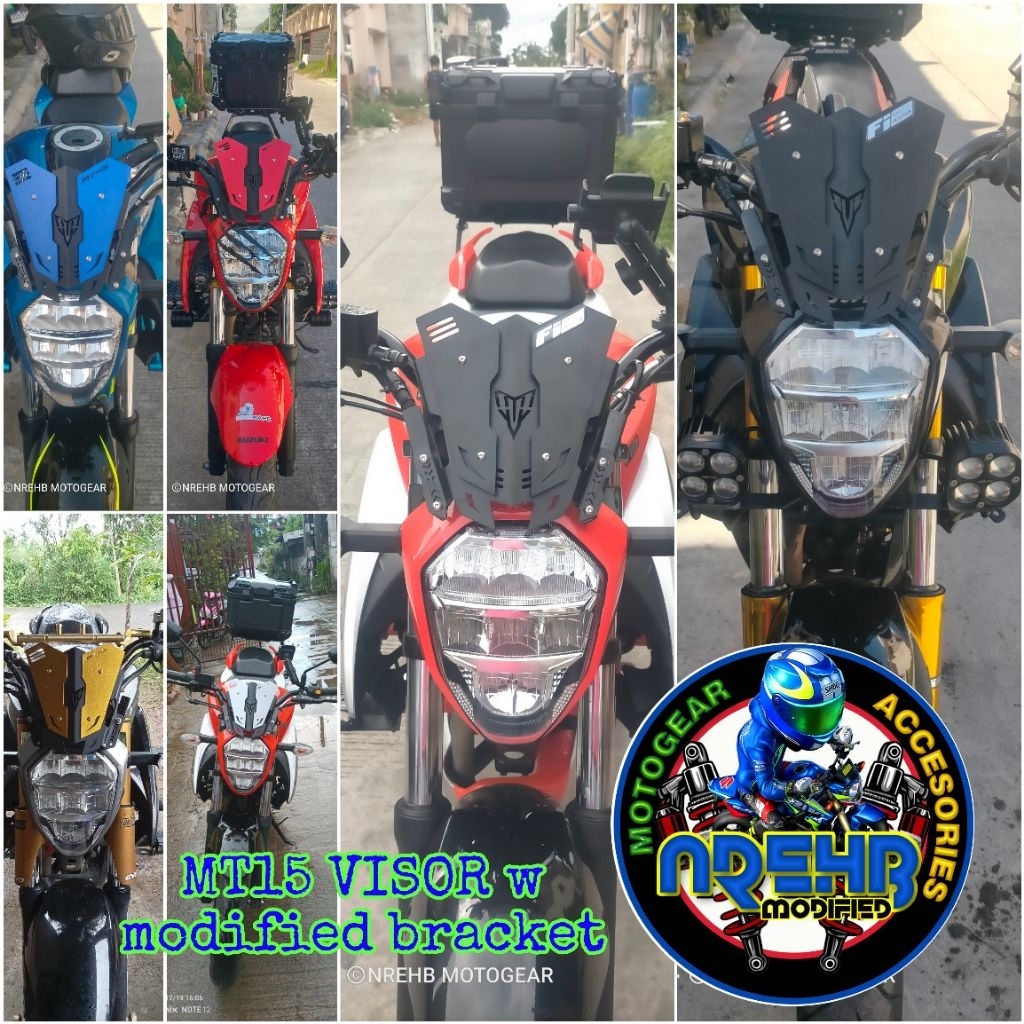 suzuki gixxer fi v2 gixxer 155/250 naked visor w modified bracket ...
