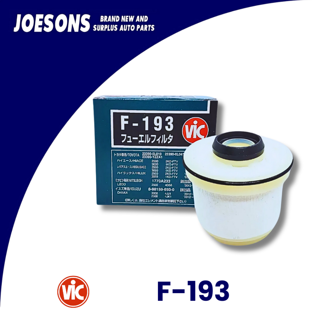 F-193 VIC FUEL FILTER for TOYOTA FORTUNER/INNOVA/HILUX/ MITSU MONTERO ...