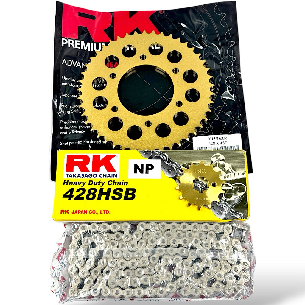 RK CHAIN & SPROCKET SET SNIPER KING, SNIPER150/155, FZ16, TFX, R15 V1 ...