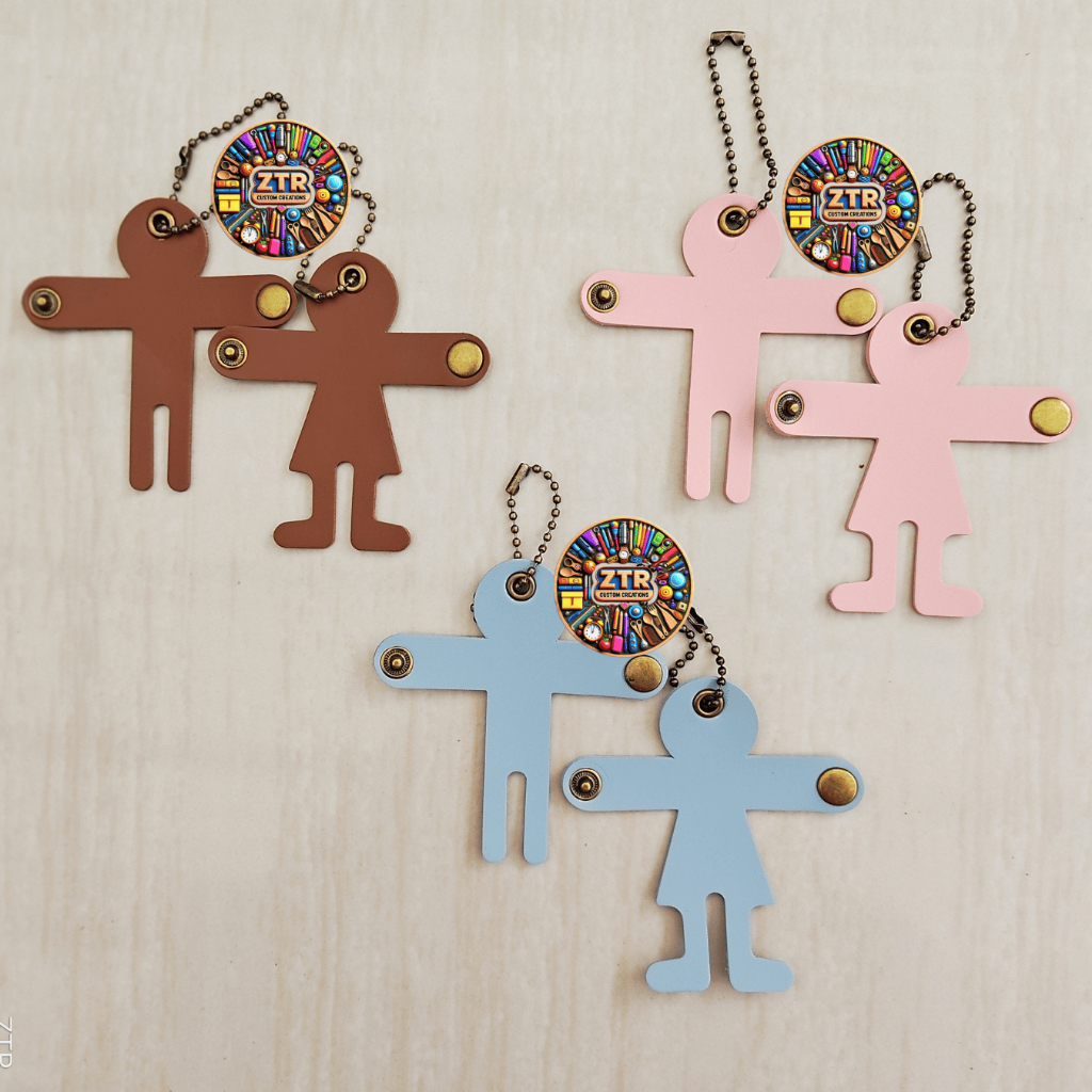 Human shape keyring | Hug design | Premium Faux Leather Female Keychain ...