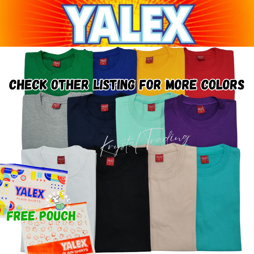 Yalex Round Neck Red Label Tshirt Plain Shirt Yalex Gold | Shopee ...