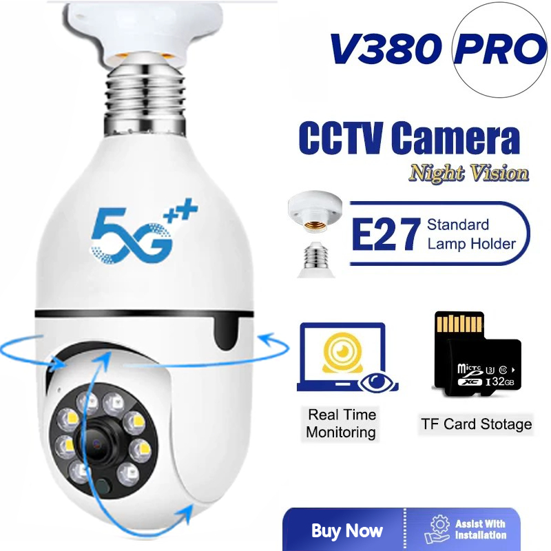 CCTV Camera 360° Panoramic Wireless 1080P Smart Security Camera WiFi ...