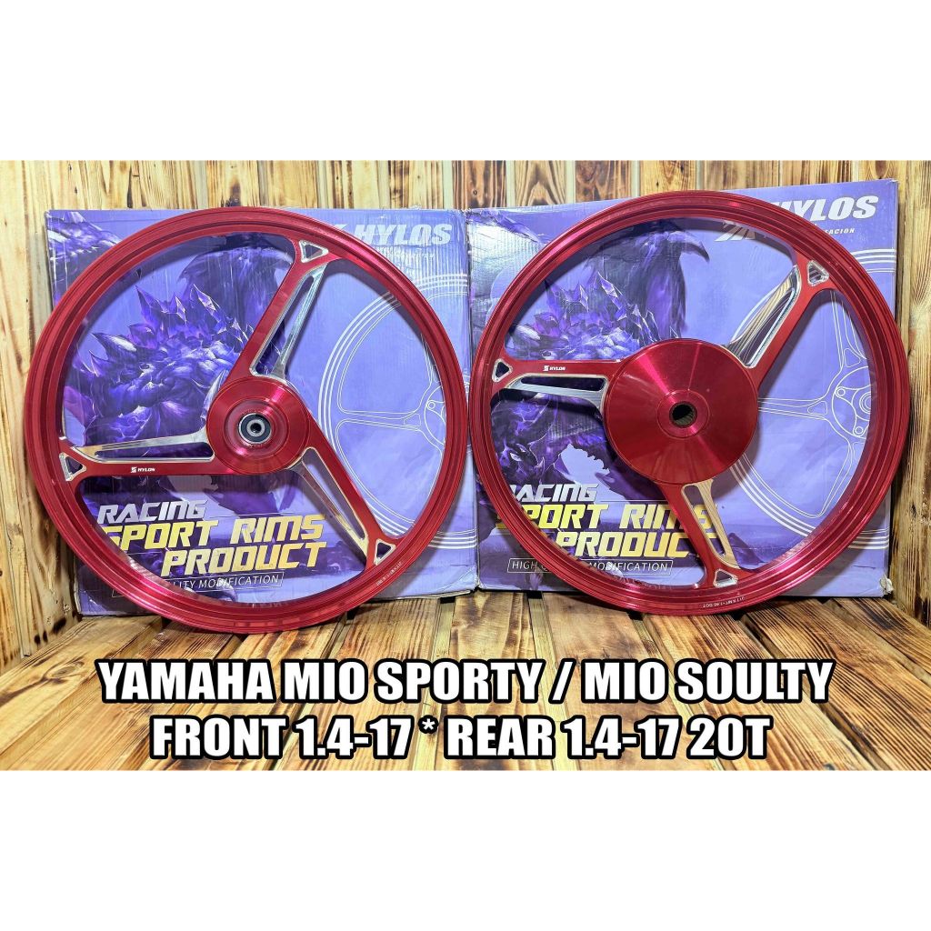 MIOLS3 BRAND NEW HYLOS CNC MAGS 17s 3 SPOKES 20T 18T YAMAHA MIO SPORTY ...