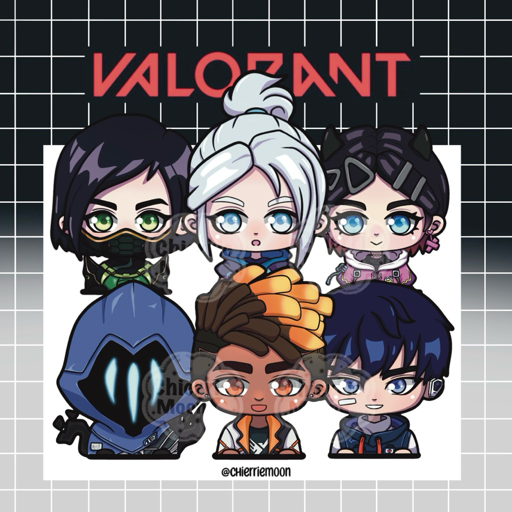 Valorant cute chibi vinyl waterproof sticker | Shopee Philippines