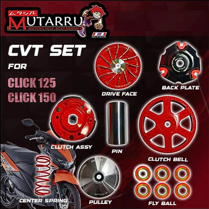 ORIGINAL MUTARRU COMPLETE HIGH PERFORMANCE CNC CVT SET | Shopee Philippines