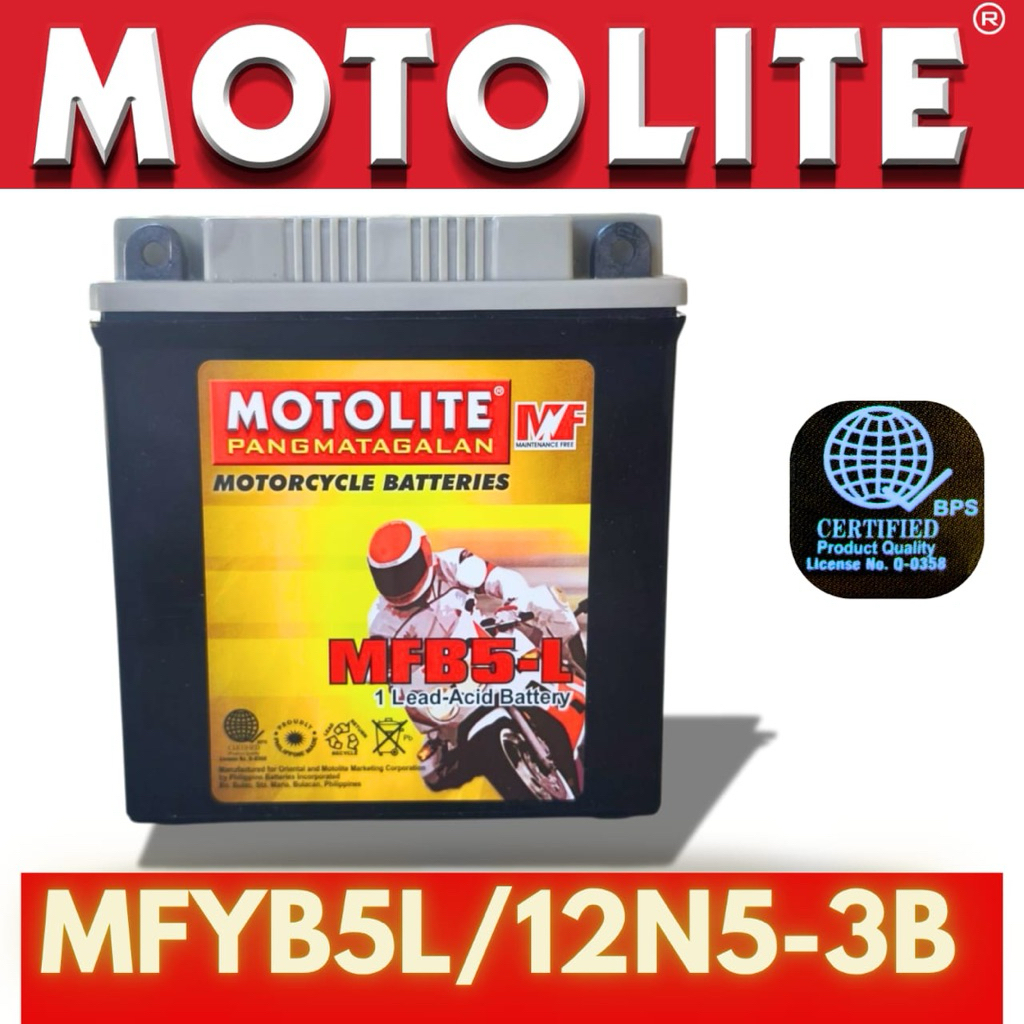 MFYB5L(12n5)MOTOLITE Battery for mio sporty amore | Shopee Philippines