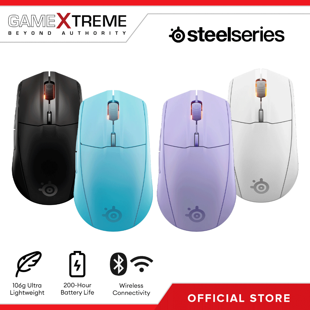 SteelSeries Rival 3 Wireless Gen 2 TrueMove Air Sensor Gaming Mouse ...