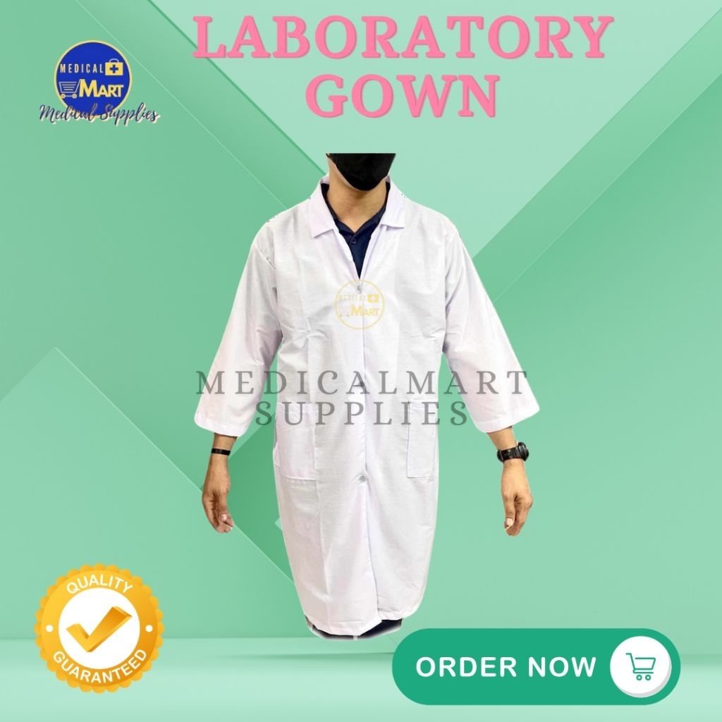 Laboratory Gown White 3/4 Sleeves | Shopee Philippines