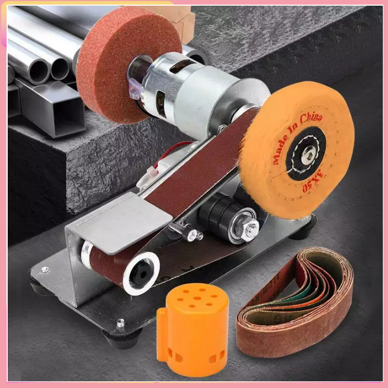 Metal Polishing-Grinding Adjustable DIY Power Sanding Machine Mini Belt ...