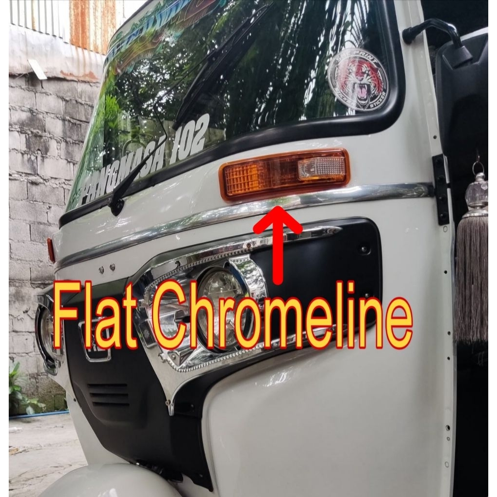 FLAT CHROME LINE silver 5Feet for bajaj ree | Shopee Philippines