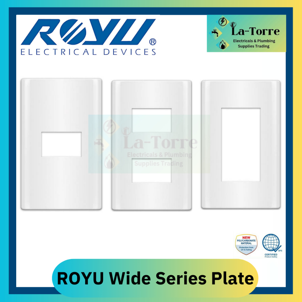 ROYU Wide Series Plate (1Gang, 2Gang, 3Gang) | Shopee Philippines