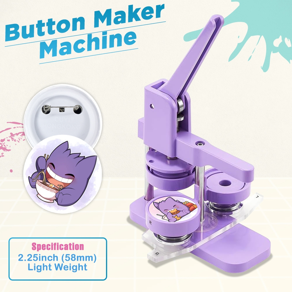 58mm Button Press Maker Set DIY Hand Press Button Pin Maker | Shopee ...