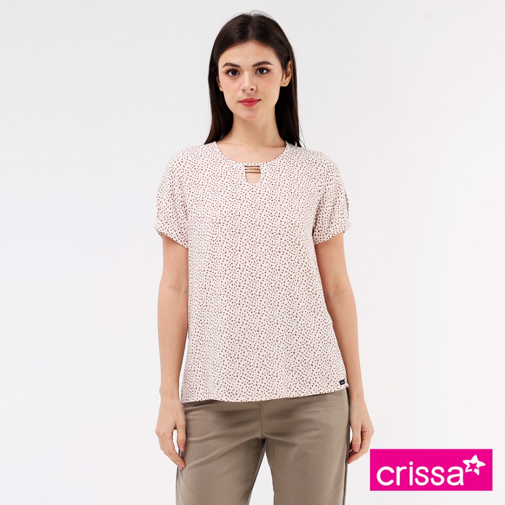 Crissa Woven Printed Rayon Short Sleeves Blouse CSFT18-0418 | Shopee ...