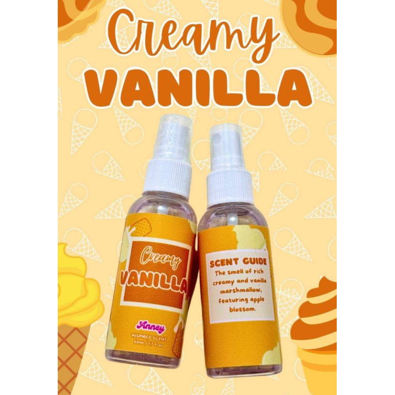 Anney perfume Creamy vanilla with box and freebies | Shopee Philippines