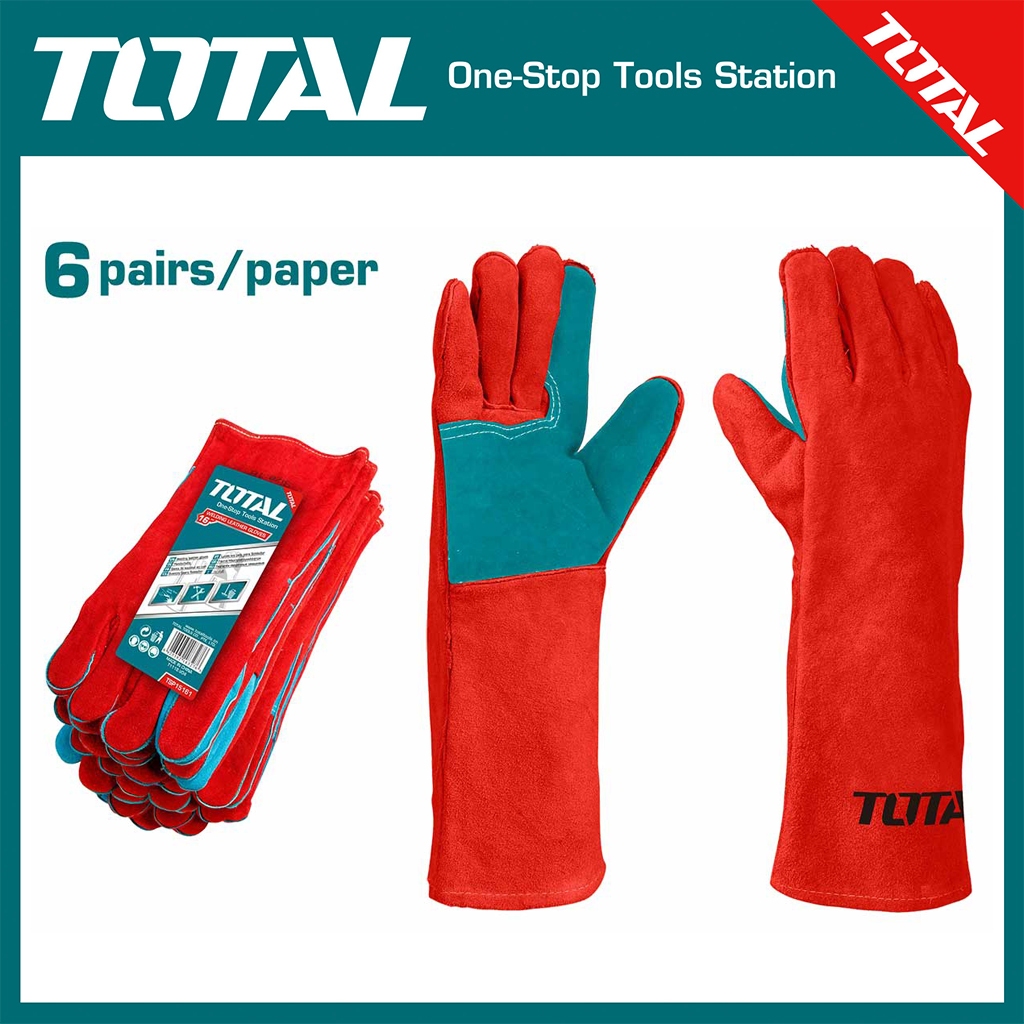 TOTAL TOOLS TSP15161 1pair Leather Welding Gloves 16 inches Heat ...