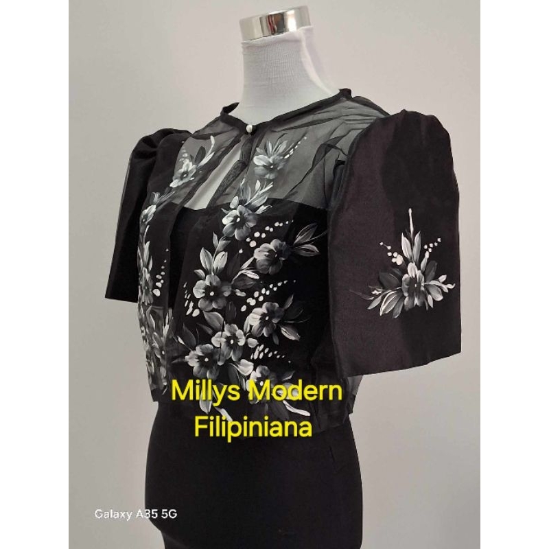 bolero Modern Mestiza Millys modern filipiniana handpaint buwan ng wika ...