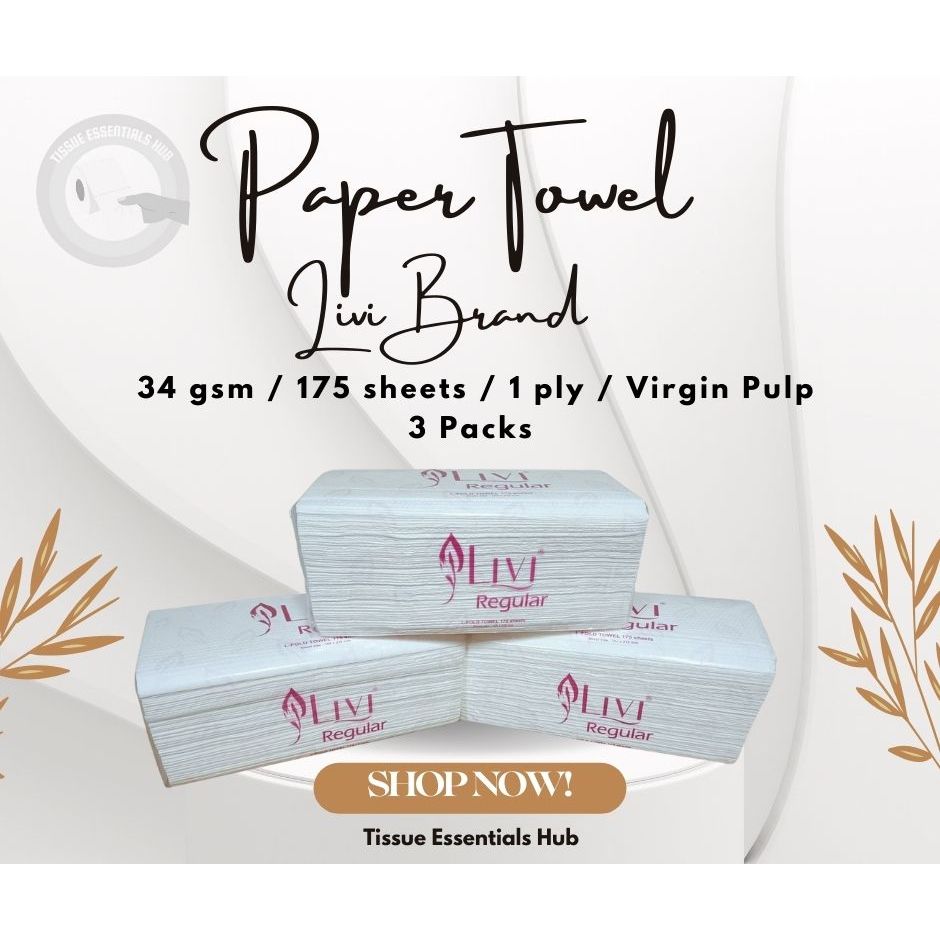 LIVI Regular Interfolded Paper Towel Virgin Pulp 34 GSM 175 Sheets ...