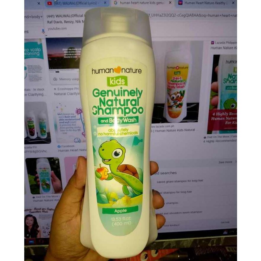 Human Heart Nature Kids Genuinely Natural Shampoo and Body Wash Apple ...