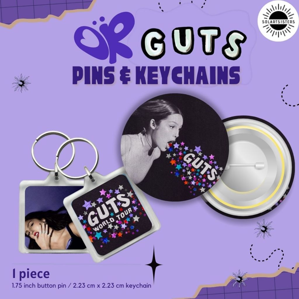 Guts World Tour Olivia Rodrigo Inspired Keychains and Button Pins High ...