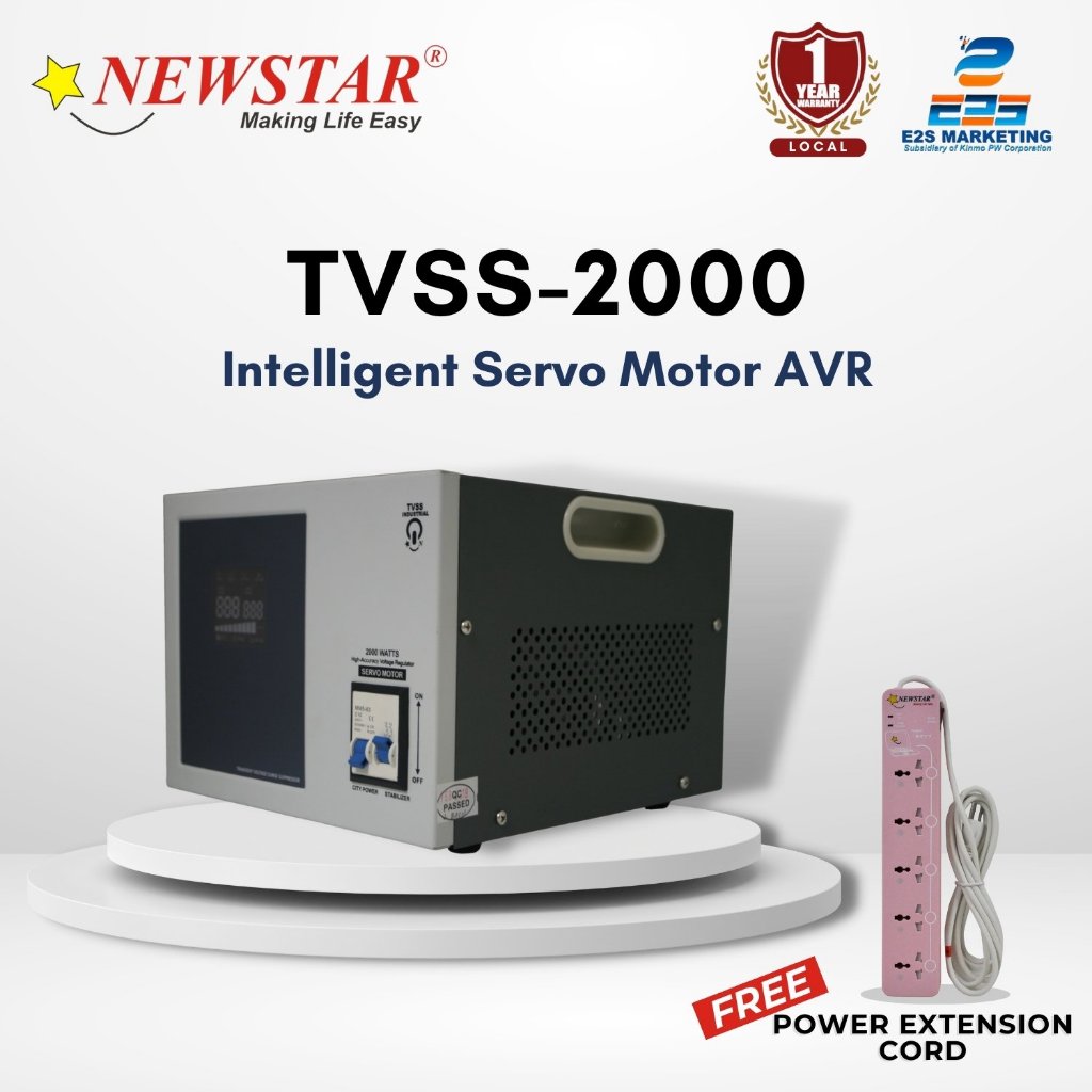 Newstar Intelligent Servo Motor AVR 2000Watts Multi-color TVSS-2000 ...