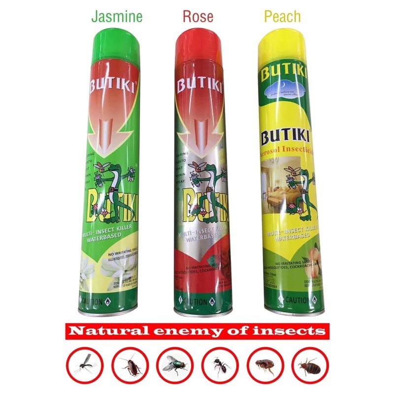 BUTIKI Insecticide Spray Aerosol Insect Spray Mosquito Killer 750ml ...