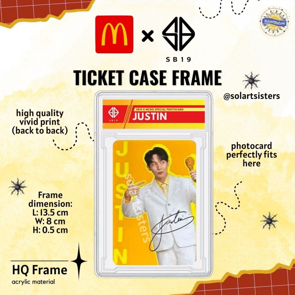 SB19 x Mcdo Mcdonalds Photocard Case Photo card Frame Mahalima atin ...