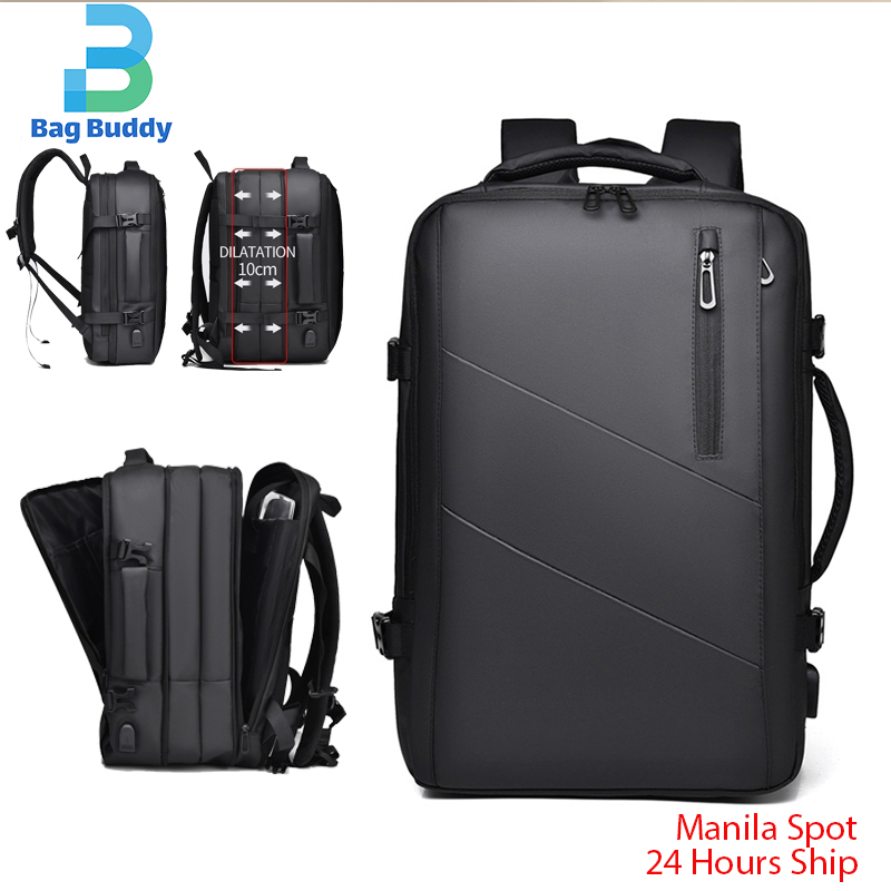 17.3 inch Expandable Laptop Backpacks USB charging Travel bag Men ...