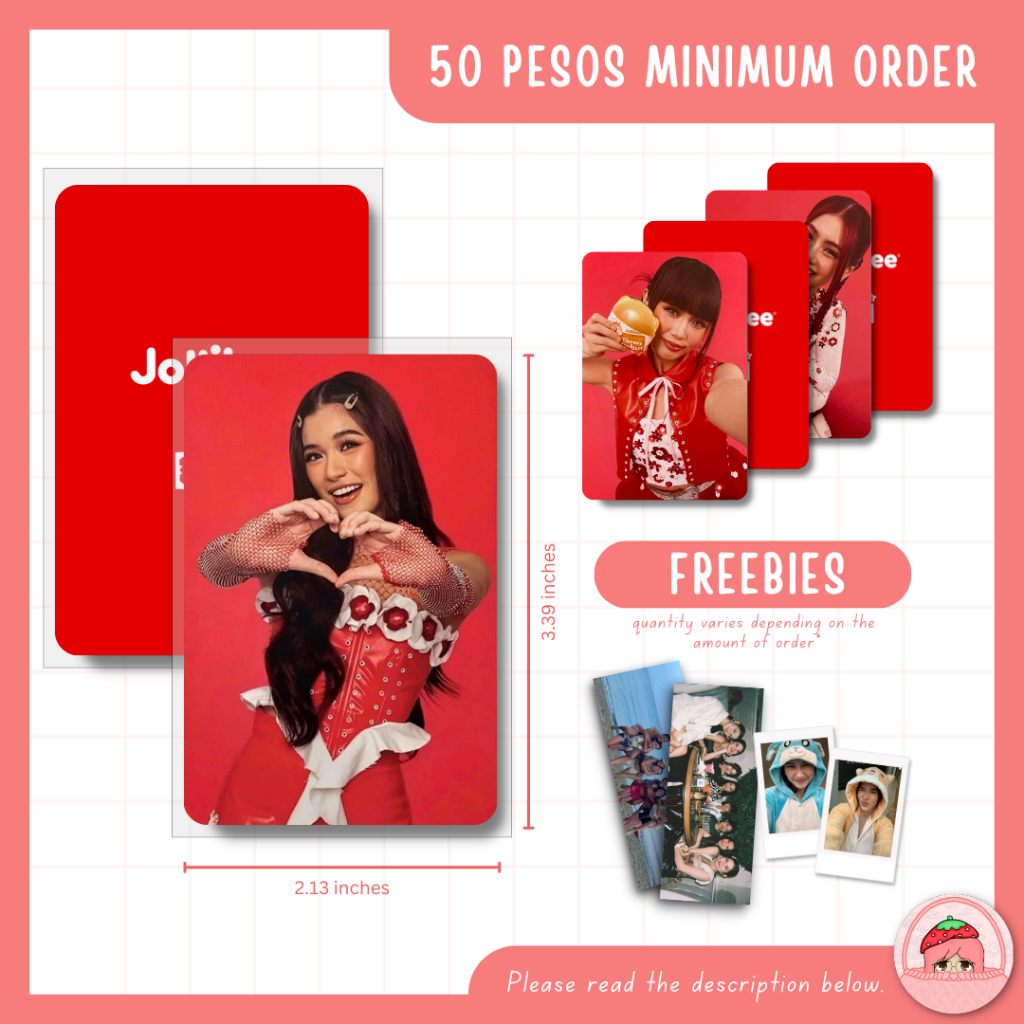 [UNOFFICIAL FANMADE] BINI JOLLIBINI BURGER & HEART POSE PC PHOTOCARD ...