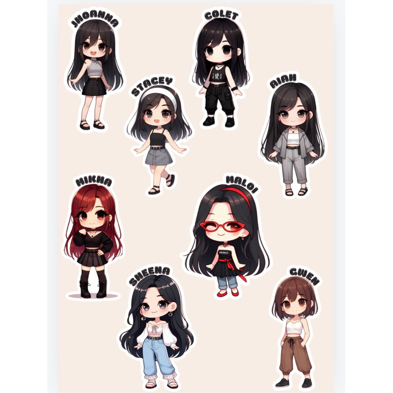 BINI stickers - Chibi | Shopee Philippines