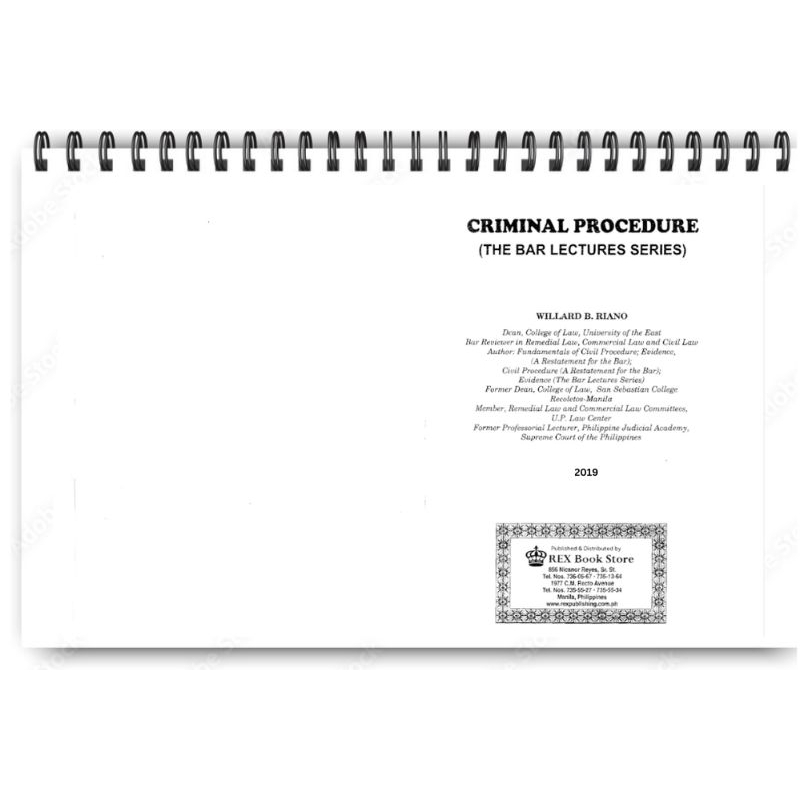 Criminal Procedure by Riano 2019 edition (ringbind) | Shopee Philippines