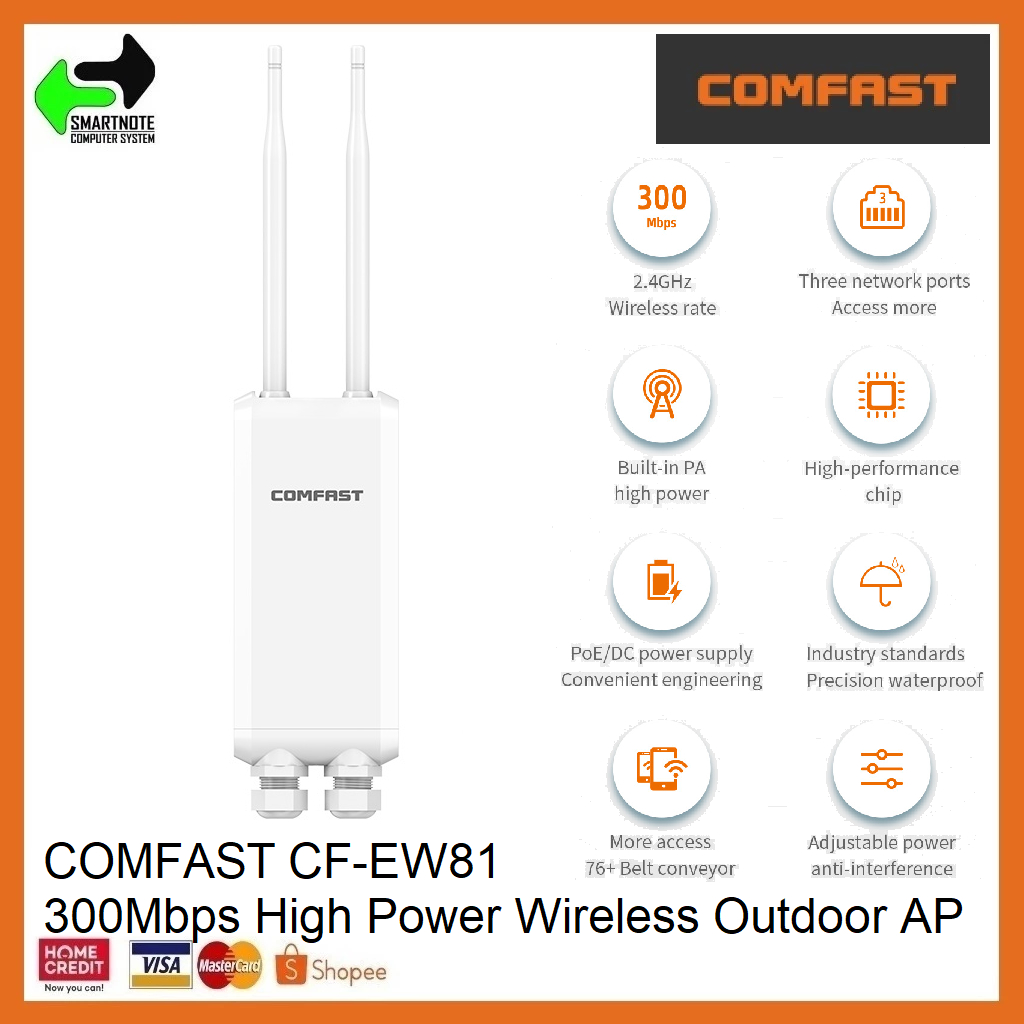 COMFAST CF-EW81 Long Range 300M Outdoor Router WiFi AP Access Point for ...