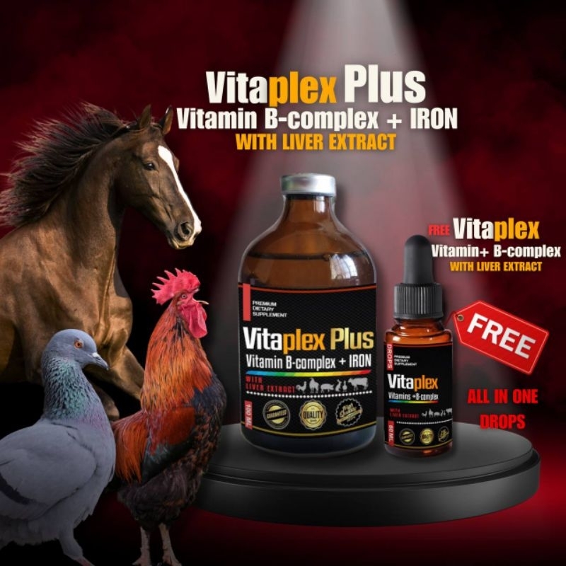VITAPLEX PLUS 100ML INJECTABLE FREE DROPS( Vitamin Bcomplex + IRON ...