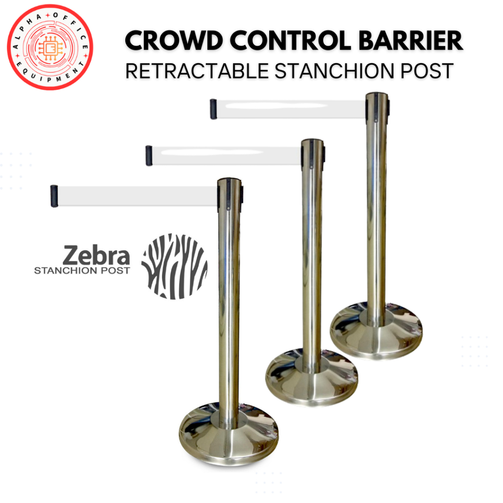 Silver Stainless Stanchion Post, Retractable Post, Crowd Control ...