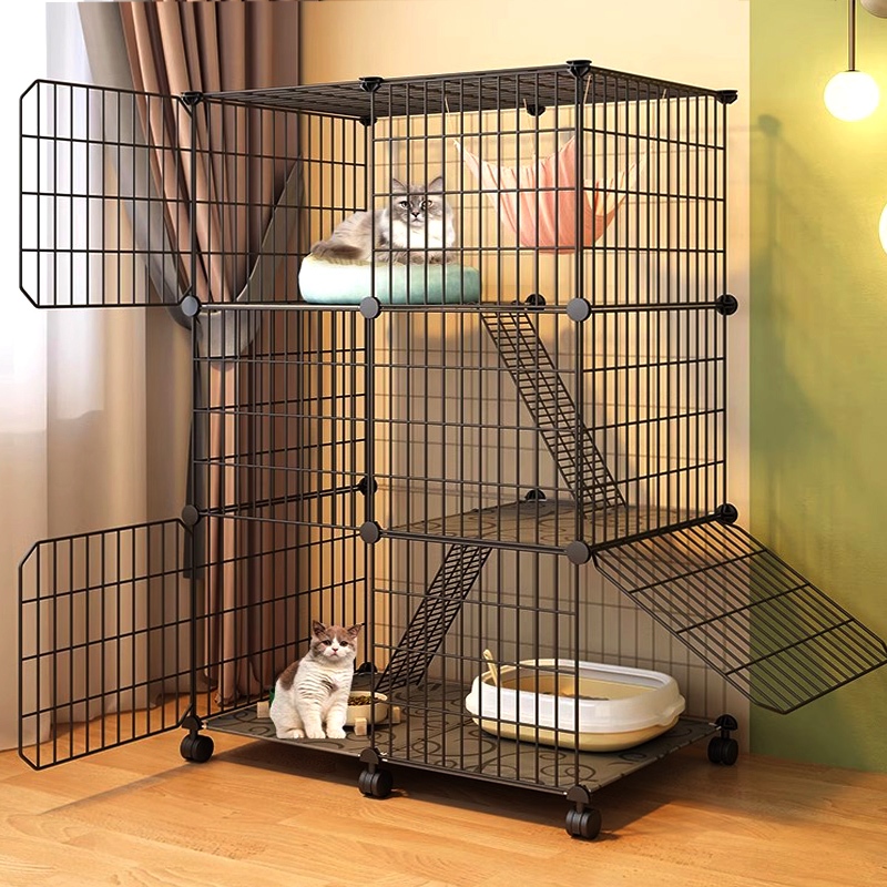 【Super bold】Cat Cage Large Space 2/3 Layers Pet Cage Foldable Sturdy ...