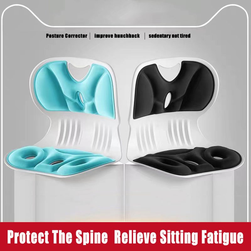 Office Seat Cushion Posture Corrector Chair LumbarBack Support Curable ...